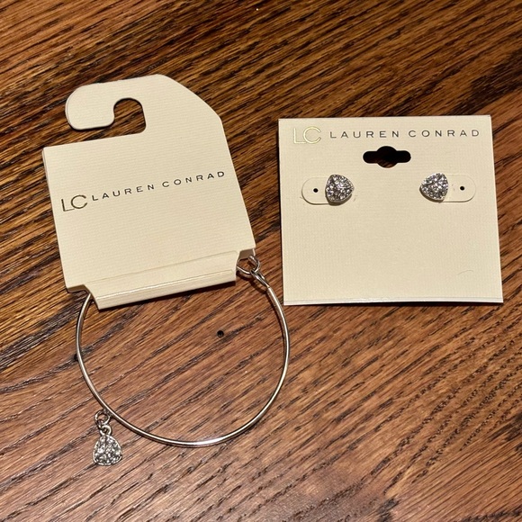 LC Lauren Conrad | Jewelry | Lc Lauren Conrad Silver Crystal Bracelet ...